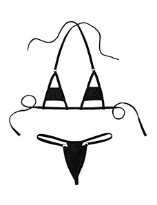 iEFiEL Sexy Hot Mini Micro Bikini Trasparente da Donna G-String ...