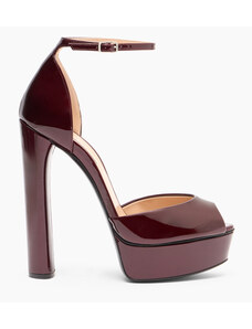 Sandali a tinta unita bordeaux Casadei, Autunno/Inverno 2025 - Stileo.it