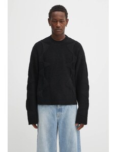 Pullover Realizzato con materiali riciclati neri da uomo, Inverno 2025/ ...