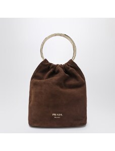 Borse e borsette in pelle piccole marroni da donna Prada, Autunno ...