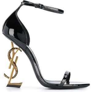 YVES SAINT LAURENT YSL Saint Laurent Sandali Opyum con cinturino alla caviglia - Nero - Stileo.it