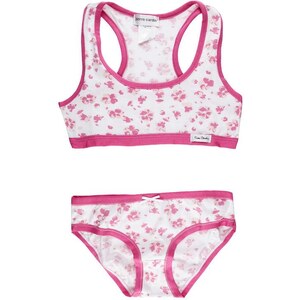 Pierre Cardin Completo Intimo Bambina a Fiori - 2 Pezzi Slip Fucsia ...