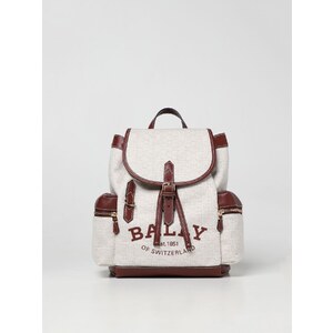 Zaino Cliford W.LMN Bally in lino con monogramma all over - Stileo.it