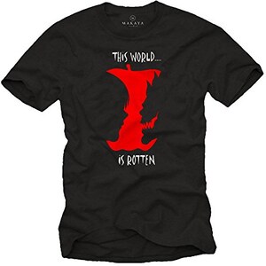 MAKAYA This World is Rotten - Ryuk Shinigami T Shirt Uomo Death Note ...