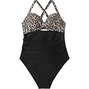 Xbemkste Shape - Costume da bagno da donna, con scollo a V, con scollo ...