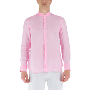 Camicia coreana in lino MC2 Saint Barth - Stileo.it