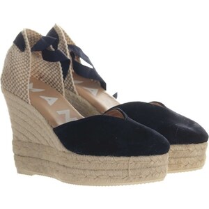 Manebí Espadrillas in camoscio e juta con zeppa blu . Donna - Stileo.it