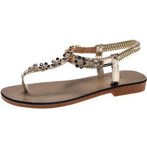 FRAUIT Sandali Donna Bassi Gioiello Con Infradito Sandalo Da Spiaggia ...