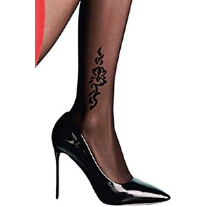 Giulia Collant Donna Effetto Tatuaggio sulla caviglia 40 denari modello ...