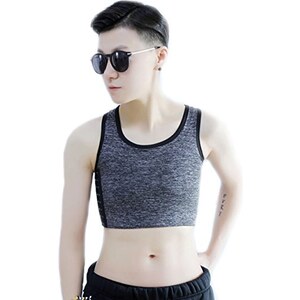 BaronHong Tomboy Trans Cotton Cotton Binder Binder Plus Size Canotta ...