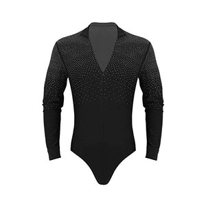 TiaoBug Camicia da Uomo Body da Latino Rumba Tango Danza Ballo con ...