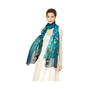 prettystern Donna Xl Sciarpa Di Raso Pura Seta Stola Foulard Cerimonia Elegante Coprispalle ...