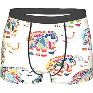 917 Uomo Boxers Modello Etnico di Elefanti Mandala Colorati Boxer da ...