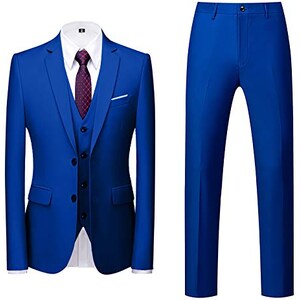 LJHH Abiti da Uomo 3 Pezzi Abito da Sposa Slim Fit Abito da Lavoro a Un ...