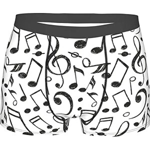 917 Boxer da Uomo Mutande Modello di Note Musicali Boxershorts Classico ...