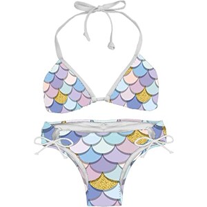 FWEFW Bikini per le donne String costumi da bagno da donna set cravatta ...