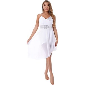 iEFiEL Vestito Danza Classica Donna Tulle Chiffon Body da Balletto ...