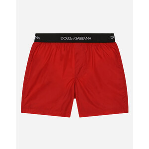 Dolce & Gabbana Boxer da mare in nylon con elastico logo - Stileo.it
