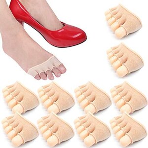MOAMUN 10 Paia Calzini Del Cotone Dito Del Topper Per Donne Peep Toe ...