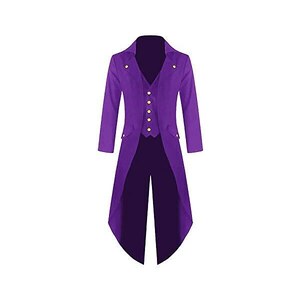 FUERI Giacca da uomo gotico frack steampunk medievale gonna da ...