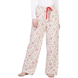 LAPASA Pantaloni Pigiama Donna a Palazzo in 100% Flanella di Cotone ...