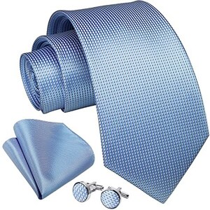 Enlision Cravatte Da Uomo Formale Classico A Righe Azzurra Cravatta ...