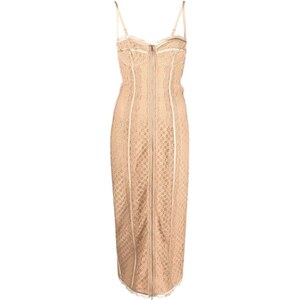 Gucci Abito midi con corsetto - Toni neutri - Stileo.it