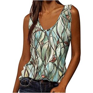 Masrin Canottiera da donna, con stampa 3D, maglietta estiva, senza ...