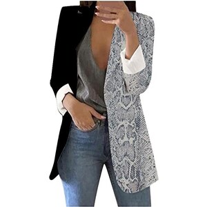 MODSGUE blazer corto da donna, per ufficio di lavoro, abbigliamento ...