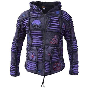 Gheri - Giacca da uomo in cotone con taglio a rasoio, stile hippie ...