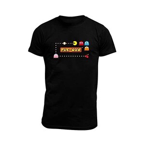ABYSTYLE - PAC-Man Maglietta Retro Gaming Uomo, Nero , L - Stileo.it