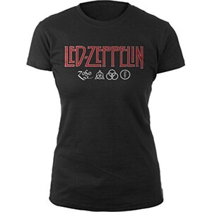 Tee Shack Ladies LED Zeppelin Logo Jimmy Page Rock Ufficiale Donne ...