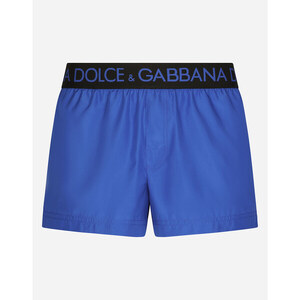 Dolce & Gabbana Boxer da mare corto con vita elastica logata - Stileo.it