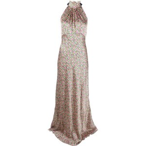 Saloni Abito da sera Michelle Sorrel con scollo all'americana - Giallo ...