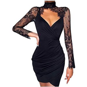 Cocila Vestito Lungo da Donna Club Solid Party Lady Vestito da ...