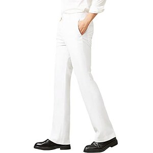 HAORUN Pantaloni da uomo con fondo a campana slim fit retrò anni '60 ...