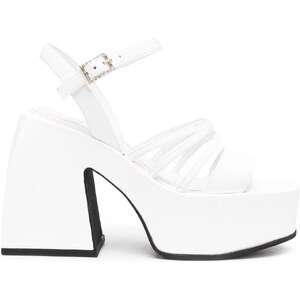 Nodaleto Sandali Bulla Chibi con plateau 110mm - Bianco - Stileo.it