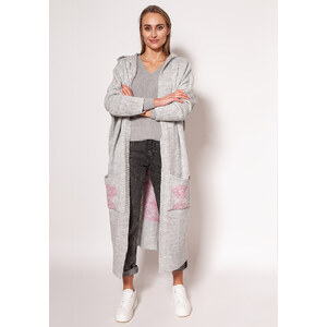 Sweater Kardigan Model PA020 Light Grey - MKM - Stileo.it