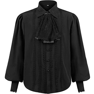 Diudiul Uomo Vintage Gotico Pirata Vampiro Camicie Medievale Rinascimento Steampunk Costumi di ...