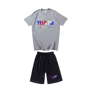 NIUHE Uomo Tuta Trapstar Corta Estiva Maglietta con Pantaloncini con ...