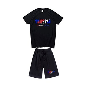 NIUHE Tuta Trapstar Estiva per Uomo Stampata Carattere Logo Tuta ...