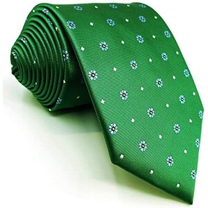 S&W SHLAX&WING Cravatte Uomo Verde Smeraldo con Fiore Blu per Giacca ...