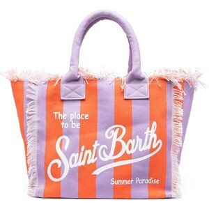 MC2 Saint Barth Borsa da spiaggia Vanity a righe - Viola - Stileo.it