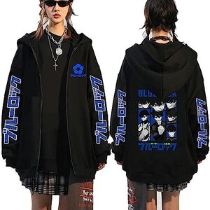 XSLGOGO Blue Lock Cosplay Cardigan Meguru Bachira Full Zip Up Hoodie ...