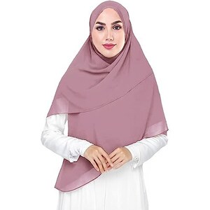 Lina & Lily Sciarpa in chiffon con scialle hijab musulmano di forma ...