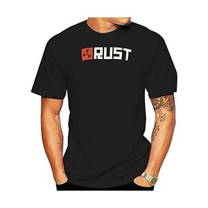 XUNJI Matan Rust Logo Shirt T Shirt Rust Game Steam pc garrysmod gmod ...