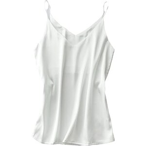 COSKTIARL Canottiera da Donna Canotta - Canotta Sciolta in Raso di Seta ...
