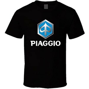 DABX Piaggio Motorcle Scooters Shirt Black White Tshirt Men's S - Stileo.it