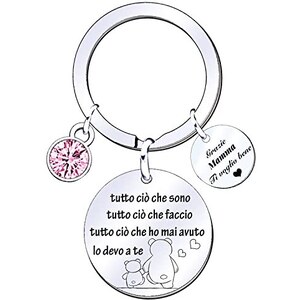 MNBVBV Portachiavi Regalo Mamma Regalo compleanno Mamma portachiave ...