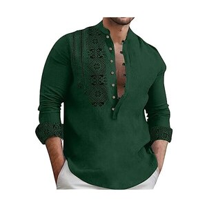 BIBOKAOKE Camicia medievale da uomo in steampunk gotico con lacci, per il tempo libero, per ...